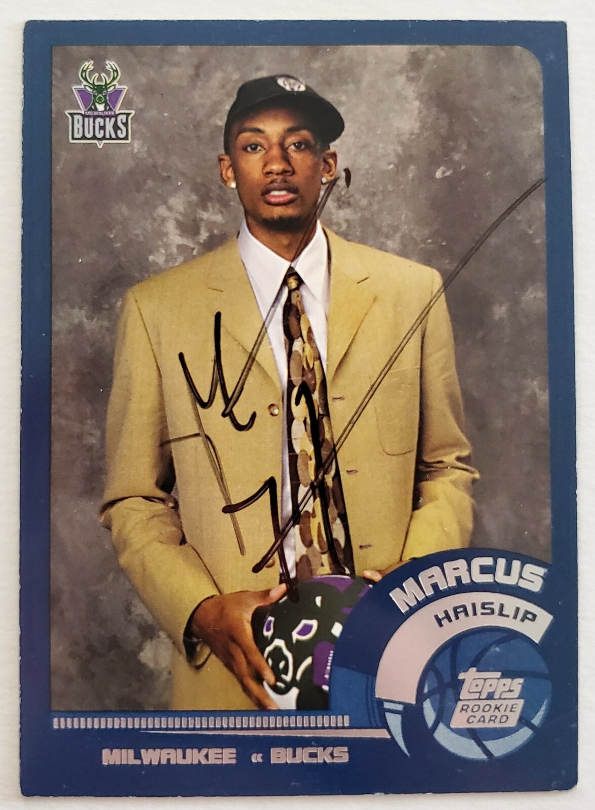 Marcus Haislip Signed 2002 Topps #197 Card Milwaukee Bucks NBA RAD | eBay