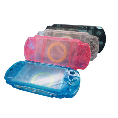 For PSP 1000 2000 3000 - 4 COLORS! Clear Faceplate Shell Housing Case ...