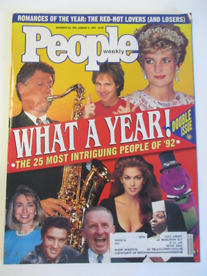 25 MOST INTRIGUING PEOPLE magazine 1992 HILLARY BILL CLINTON PRINCESS ...
