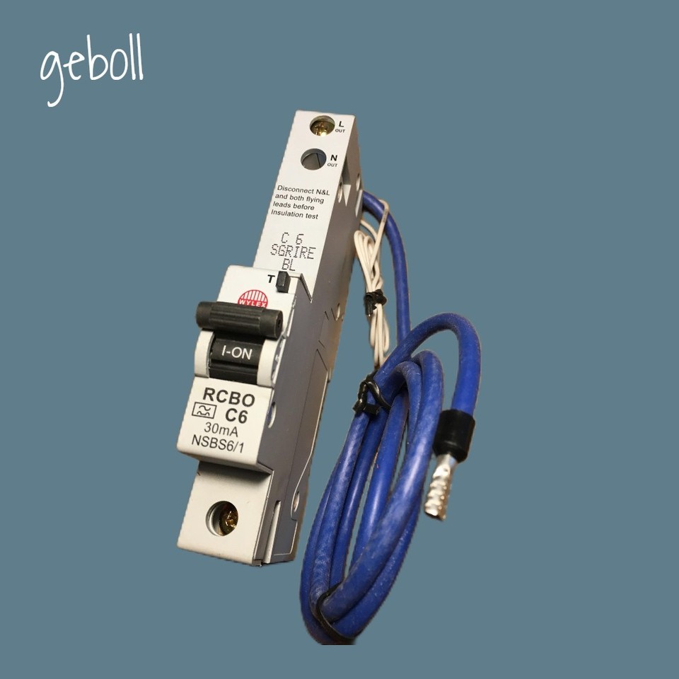 NEW WYLEX NSBS6/1 RCBO WYLEX 6 AMP RCBO 1P 6A C6 NSBS6/1 WYLEX | eBay UK