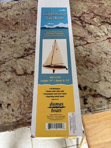 DUMAS - #1110 Lightning Sailboat 19" Wooden Model Boat Kit | eBay