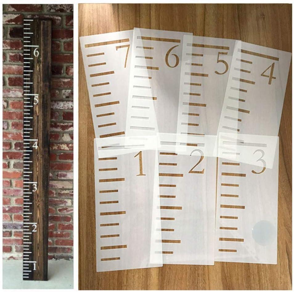 7 Feet Growth Chart Stencil Measuring Kids Height Growth Chart Scale ...