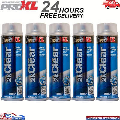 5x PROXL Pro 2K CLEAR – 2k Hi-Gloss Clear Coat Aerosol 500ml | eBay UK