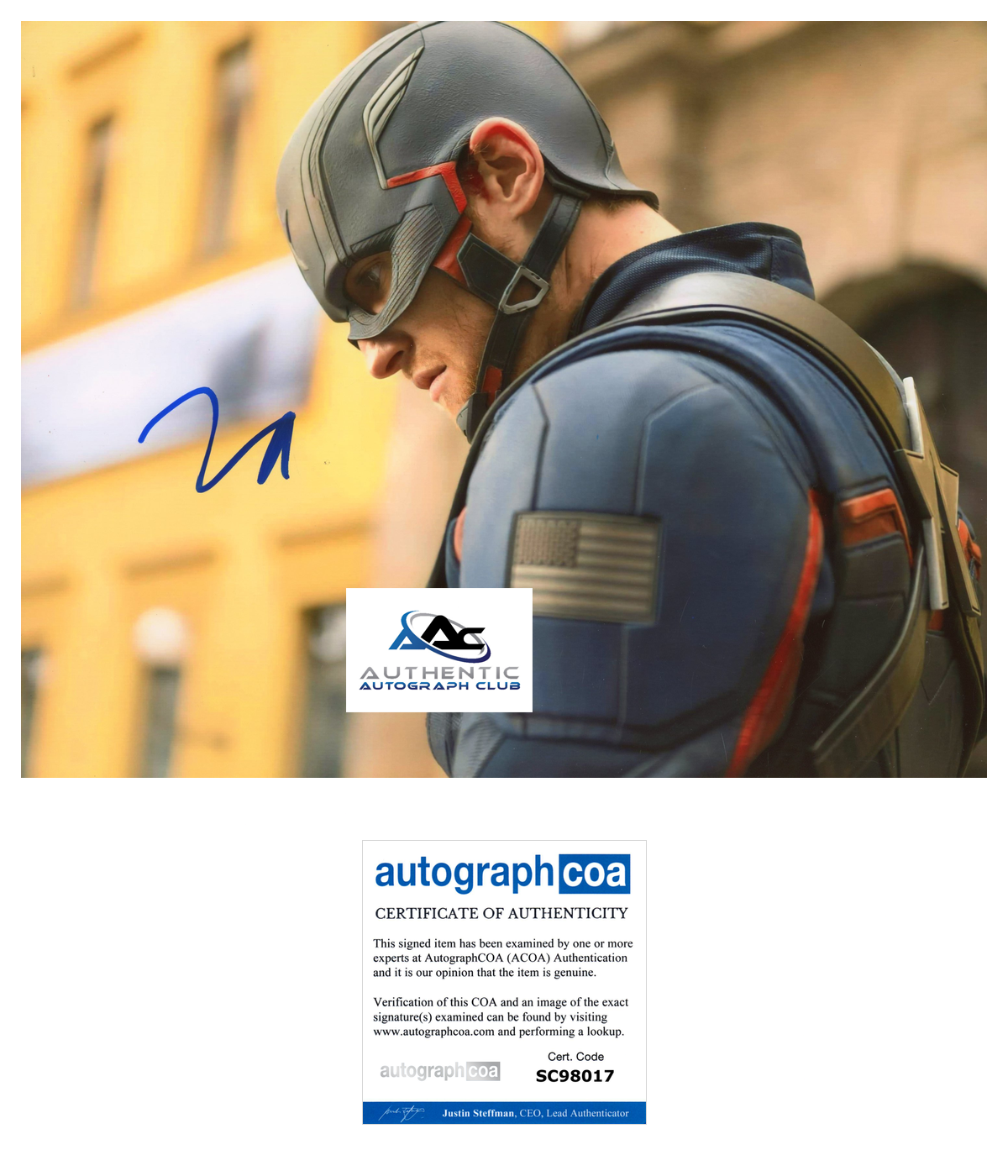 WYATT RUSSELL AUTOGRAPH SIGNED 8x10 PHOTO CAPTAIN AMERICA MARVEL ACOA ...