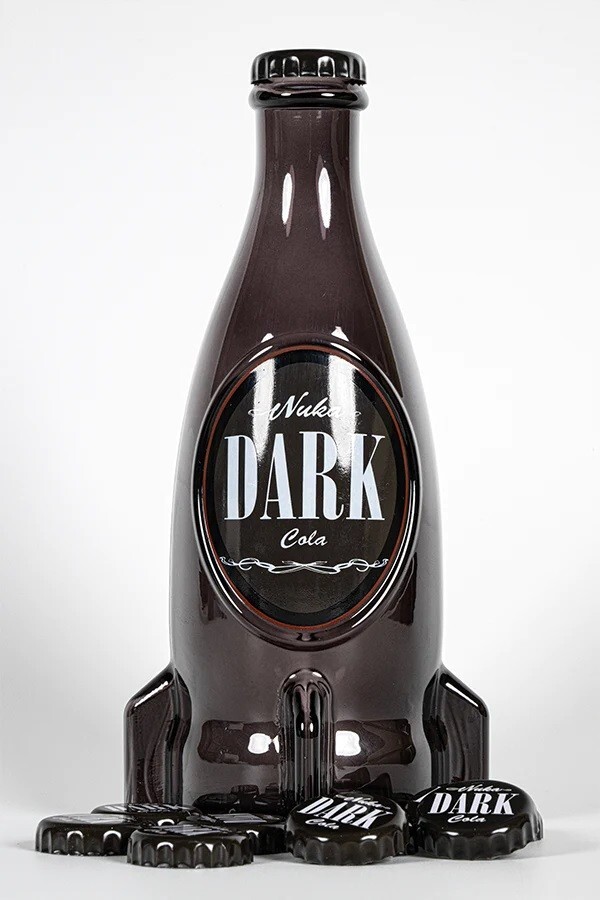 Fallout Nuka Cola Dark Glass Rocket Bottle & 10 Cap NEW w/ FREE US ...