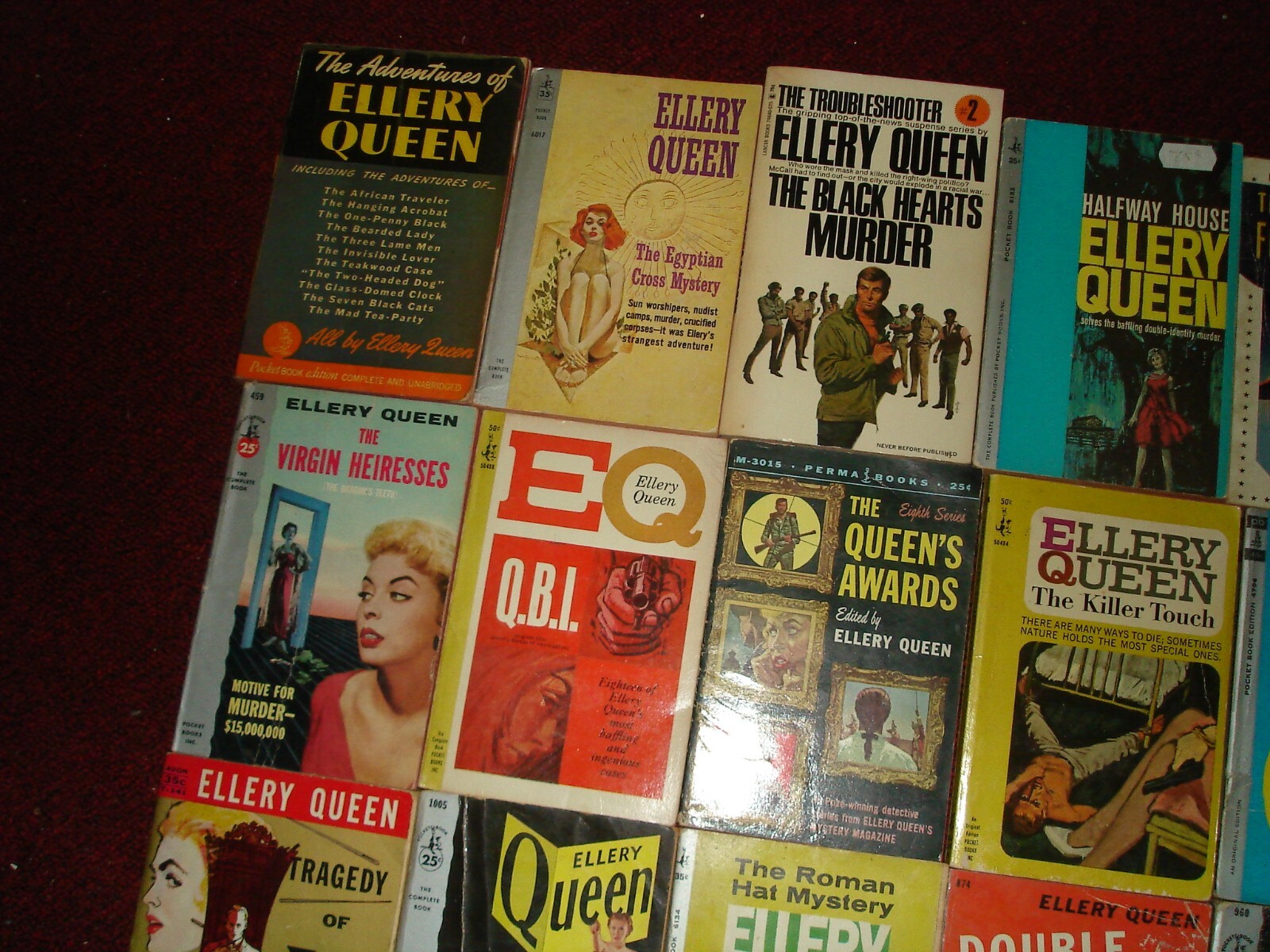 Ellery Queen lot of 20 books vintage paperbacks/magazine/mystery + hc ...