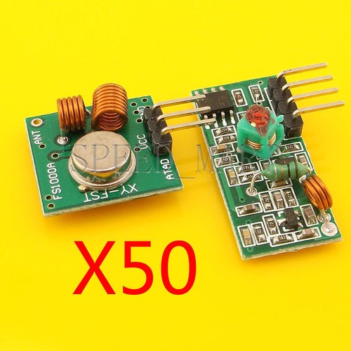 50 PCS 315Mhz RF transmitter and receiver kit Module for ARM/MCU remote ...