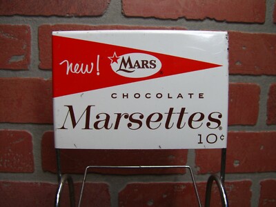 MARS CHOCOLATE MARSETTES 10c Original Candy Store Display Advertising ...