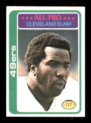 1978 Football Topps Cleveland Elam San Francisco 49ers #170 Ap | eBay