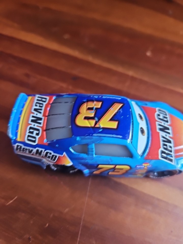 Disney Pixar Cars 3. Rev-N-Go Racer #73 Loose Mattel Blue Racing Car ...
