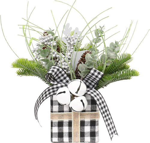 Super Holiday Small Buffalo Check Plaid Christmas Tree, Artificial Mini ...