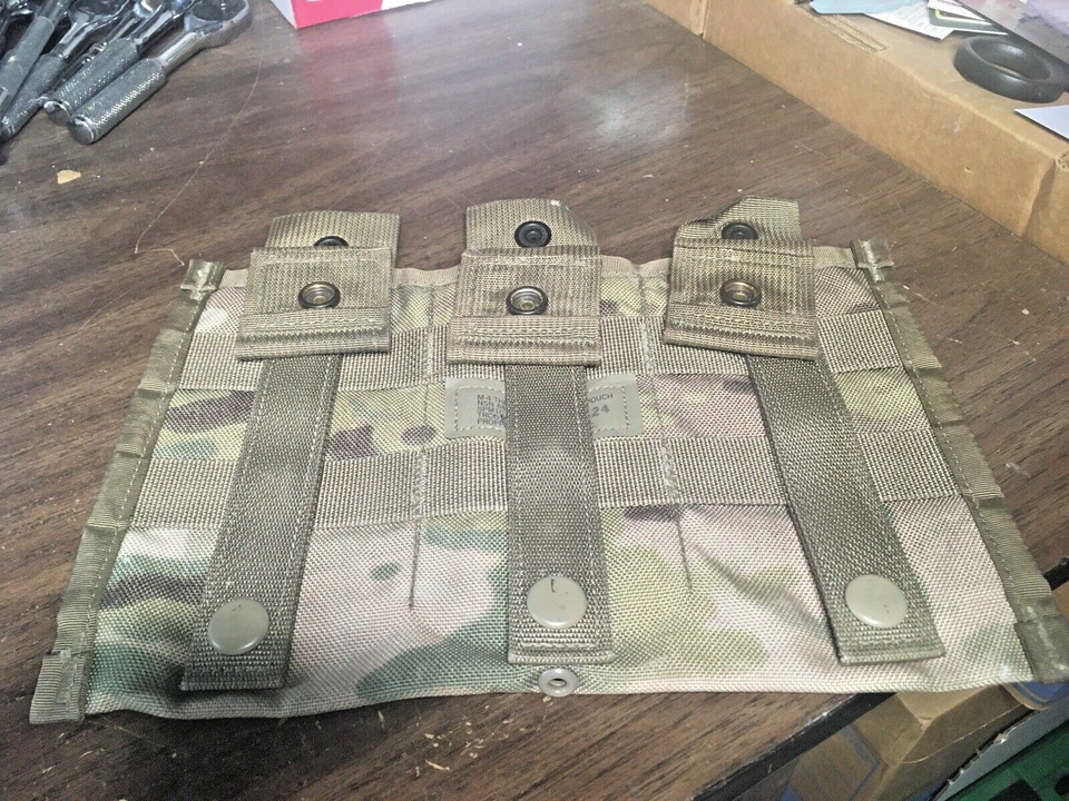 US Military Surplus M4 3 Mag Pouch Multicam OCP 3 Magazine Side X ...