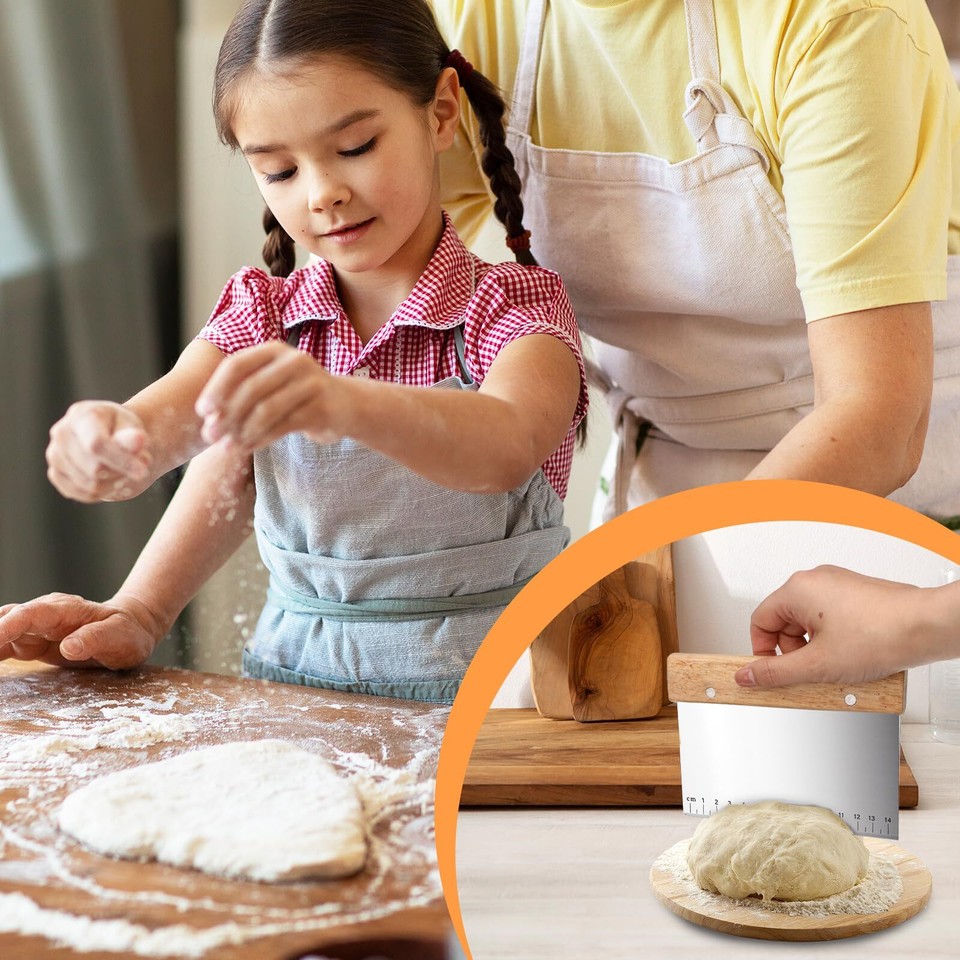 Bench Cutter Scraper Dough Pastry Bench Scraper And Dough Cutter ...