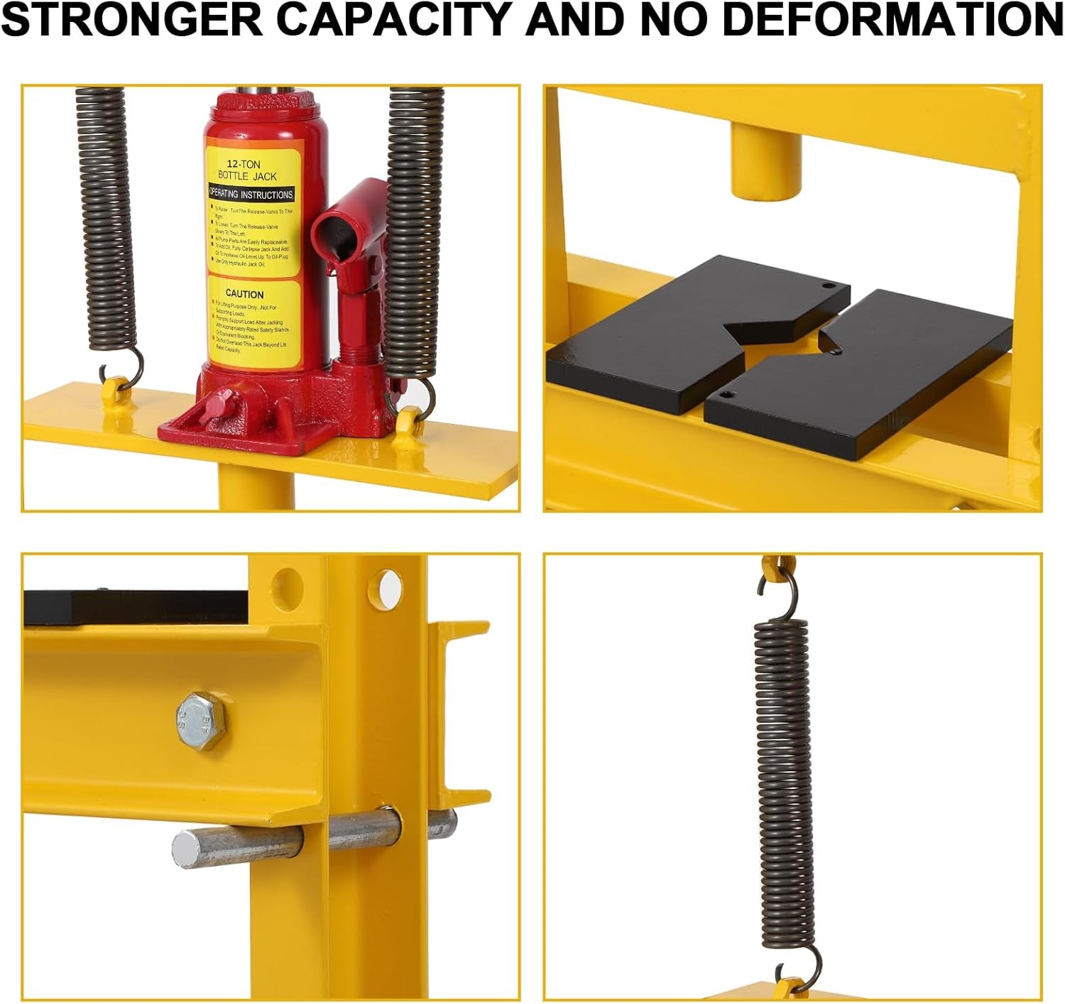 6 Ton Hydraulic Shop Press H-Frame Floor Mounted Bench Press ...