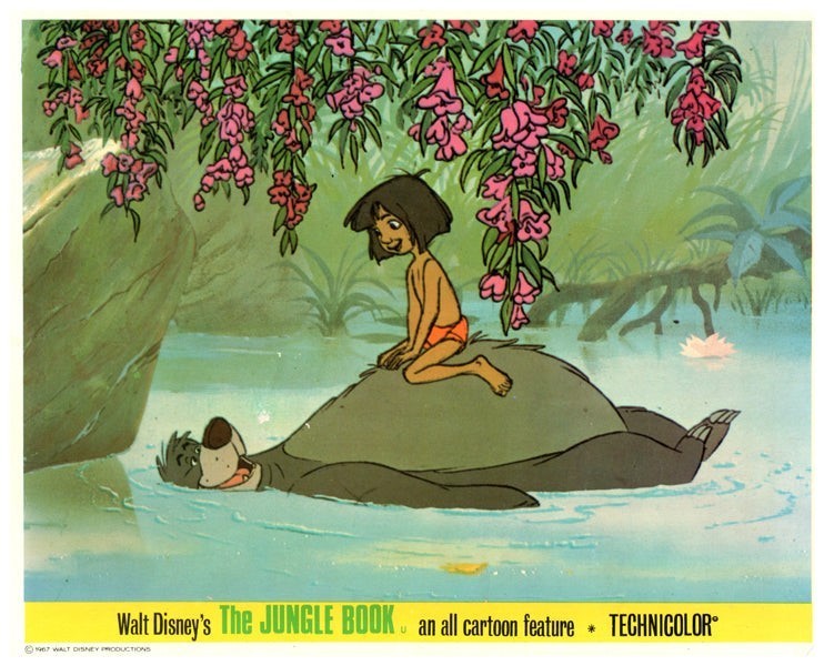 Jungle Book Original Lobby Card Walt Disney Animation Mowgli & Baloo ...