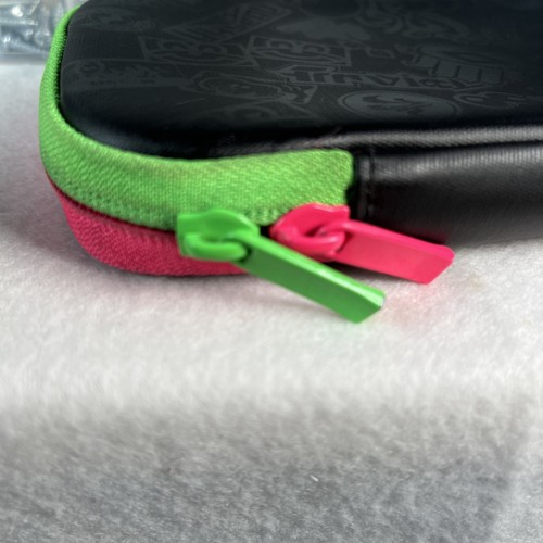 Nintendo Switch Splatoon 2 Black Neon Pink Green Travel Carrying Case ...