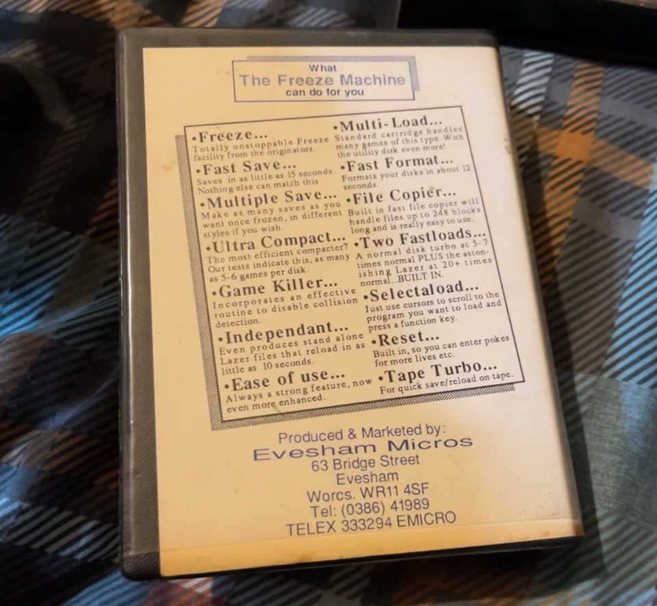 Commodore 64 Freeze Machine Back Up Device Freeze Frame MkV Lazer MkII ...