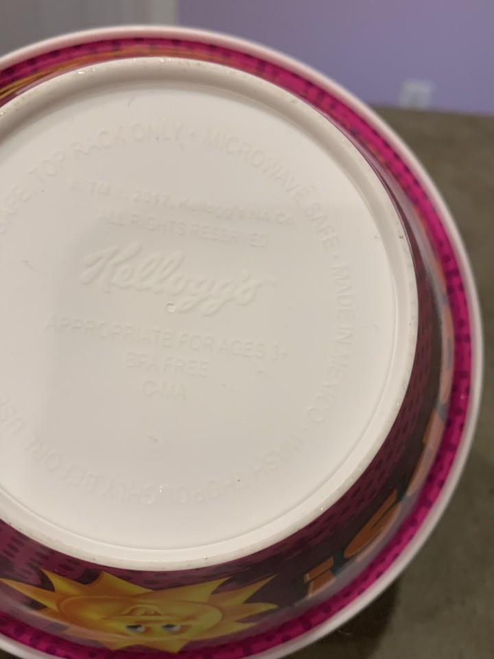 Vintage Kelloggs Raisin Bran Cereal Bowl Classic TWO SCOOPS Sunny ...