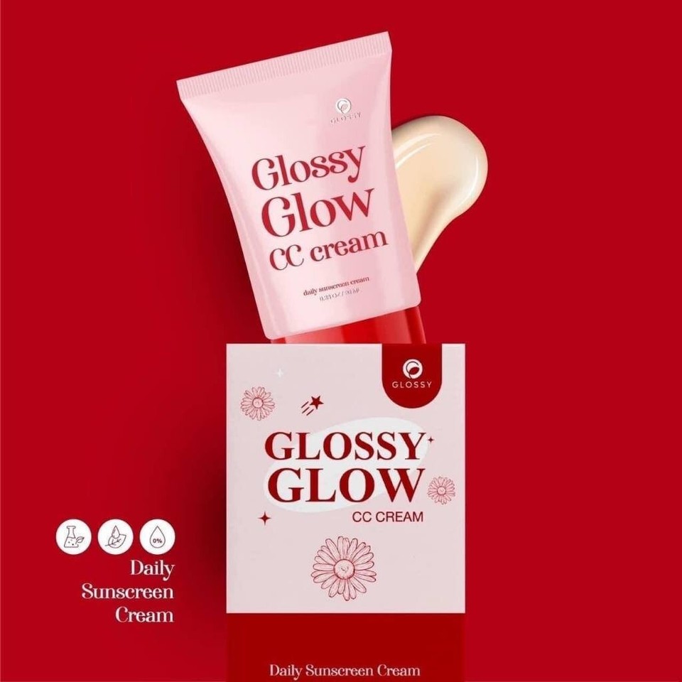 6X Glossy Glow CC Cream Waterproof Nourish UVA/UVB Sunscreen SPF50 PA ...