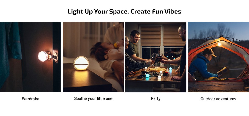 Olight Sphere Ambient Light + Olink, App Control, 360° Lighting, 75 Lu ...