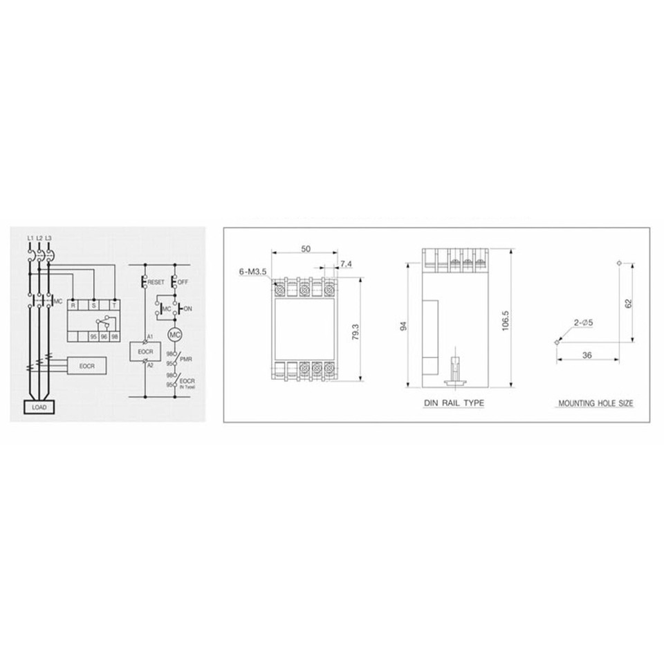 Schneider Samwha PMR-220N7 Phase Monitoring Relay Voltage Range 160 ...