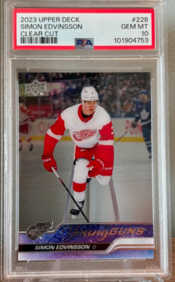 2023-2024 Upper Deck Series 1 Clear Cut Young Guns Simon Edvinsson #228 PSA 10 | eBay