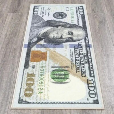 40x60cm Hundred Dollar Bill Rug/Carpet - Home Decor, Non-Slip, Soft ...