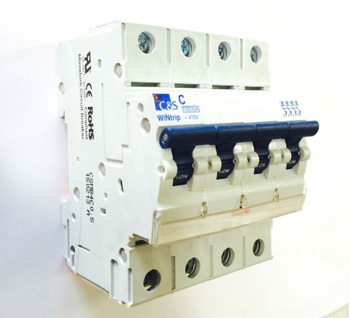 CSMB4C5UL - SHAMROCK CIRCUIT BREAKER, 4 POLE, C CURVE, 5 AMP, UL 1077 ...