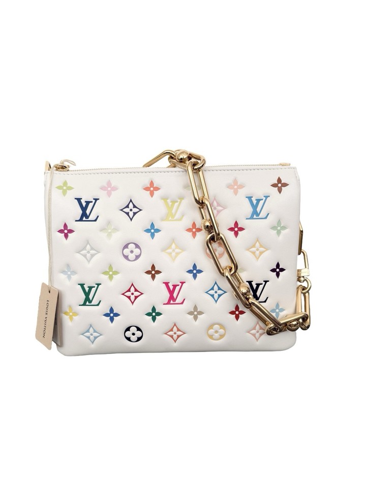 NIB Louis Vuitton x Takashi Murakami Coussin PM Multicolor White M13233 ...