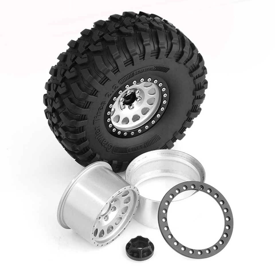 3X(4PCS 135mm Metal 2.2 Beadlock Wheel Rim Tire Set for 1/10 RC Crawler ...