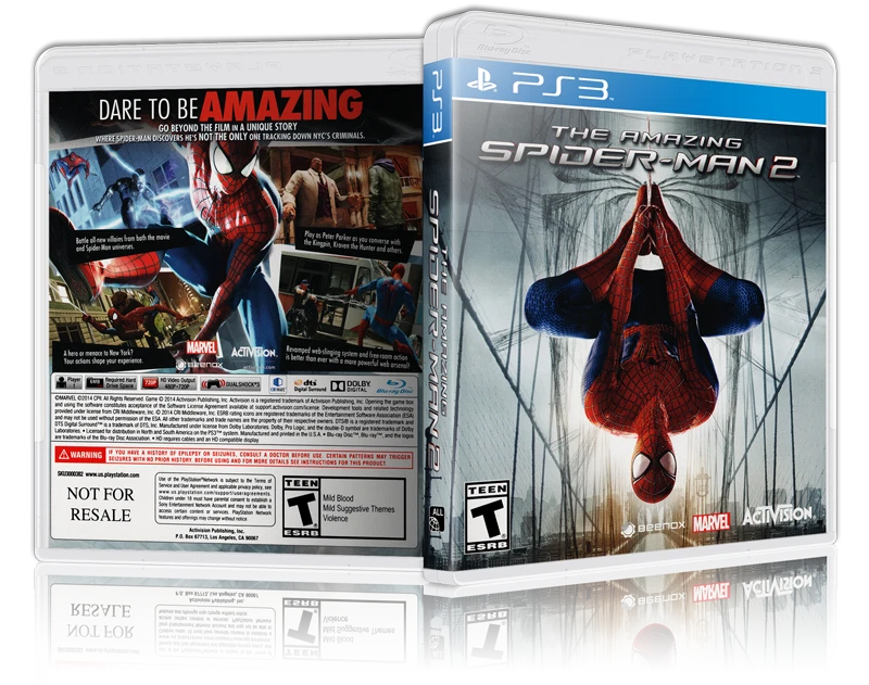 The Amazing Spider Man 2 Game Case Ps3