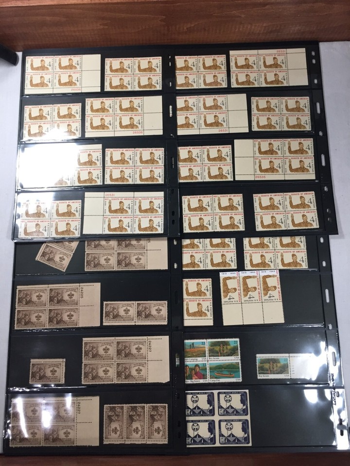 Boy Scout of America USPS Scouts of Stamps assorted lot BSA Paperwork ...