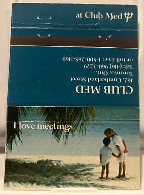 Club Med Toronto Ontario Canada Beach Scene Cumberland Street Matchbook ...