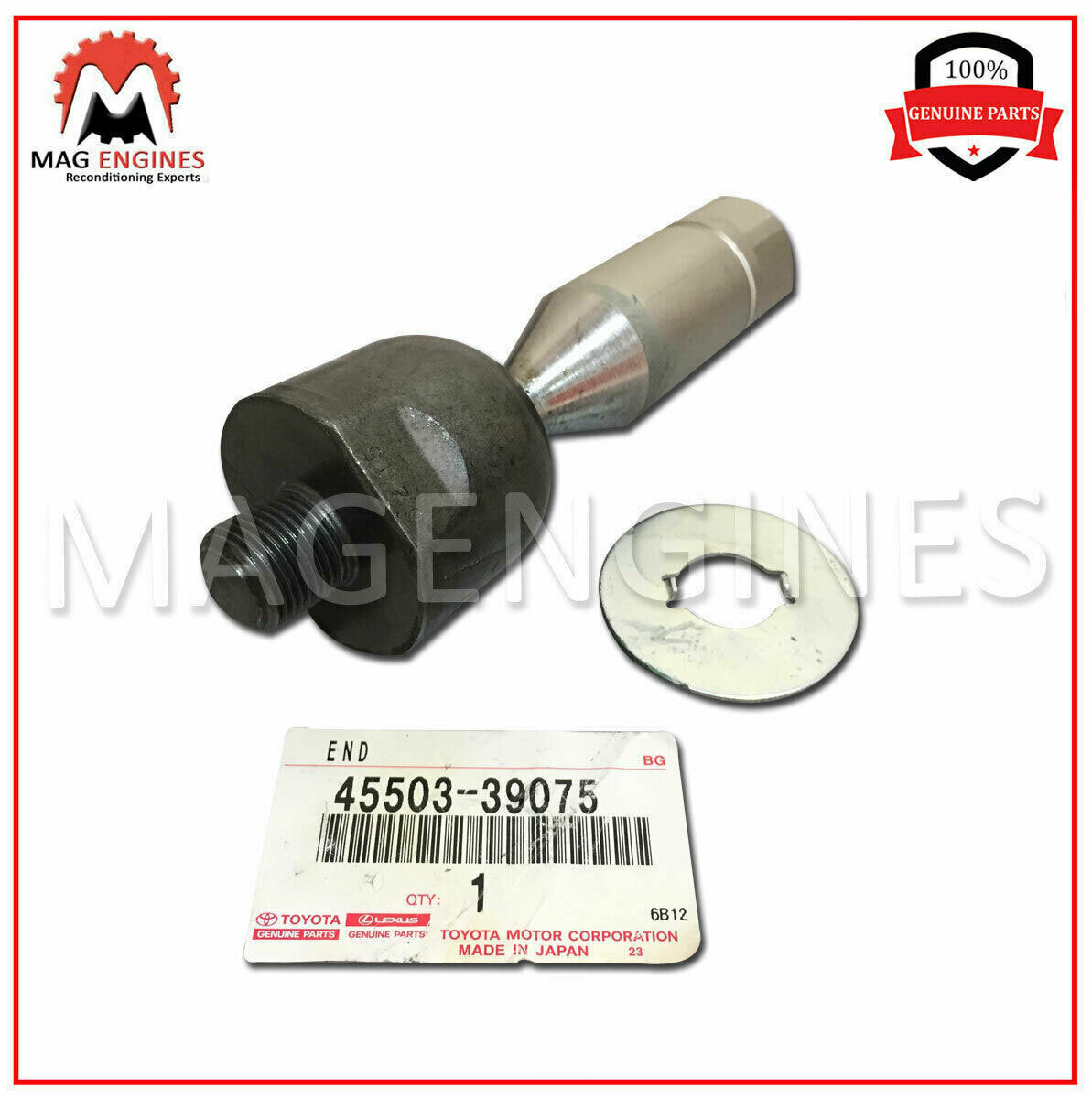 45503-39075 GENUINE OEM INNER, END SUB-ASSY, STEERING RACK RH / LH ...