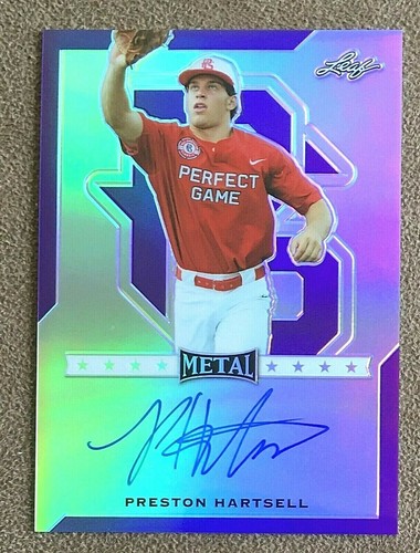 Preston Hartsell 2017 Leaf Metal Perfect Game Autograph Purple #BA-PH1 ...