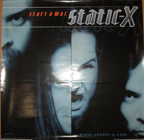 STATIC-X Start A War, Warner Bros promotional poster, 2005, 24x24, VG+ ...