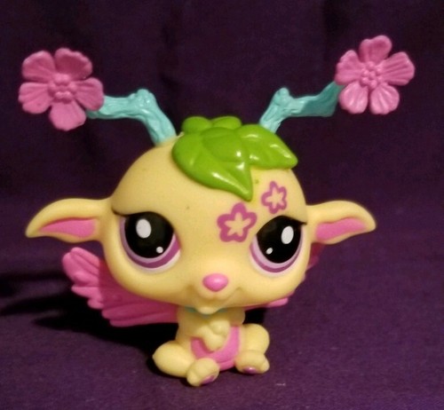 Littlest Pet Shop #2680 Apple Bloom Fairy Yellow flower pink lps purple ...