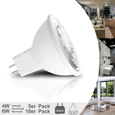 LED 12V Leuchtmittel Lampe 4W 6W MR16 GU5.3 Spot Birne Strahler ...