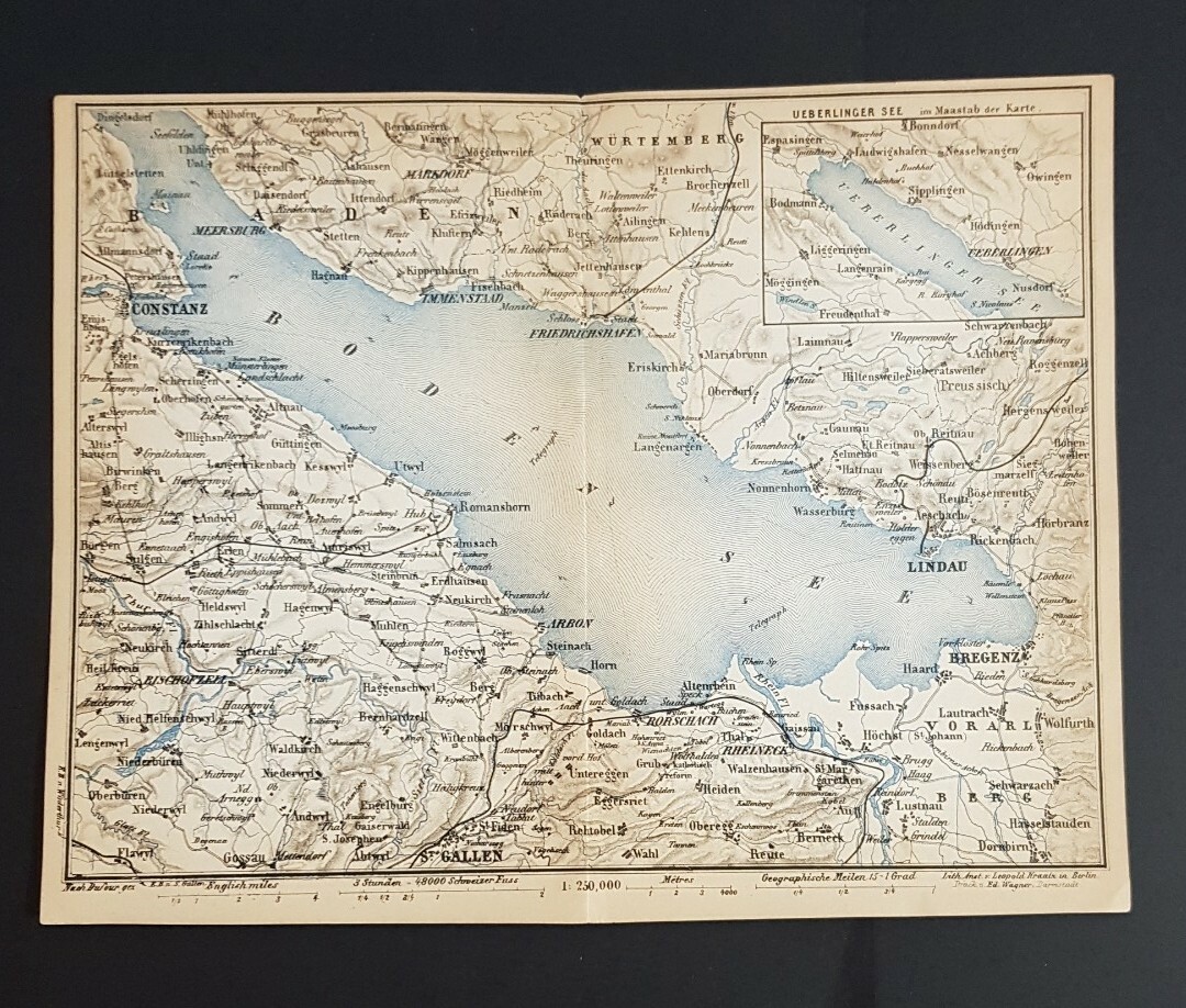 Lake Constance Germany Map Radolfzell Am Lake Constance Germany Wall