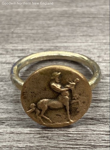 925 Sterling Silver Jewelry Mythical Centaur Medallion Ring Size 7.5 US ...