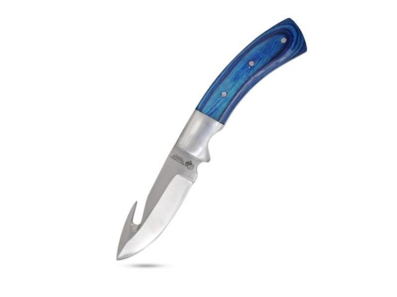 Wild Turkey Fix Blade Gut Hook Knife 8.5" Full Tang Bone & Wood Handle ...
