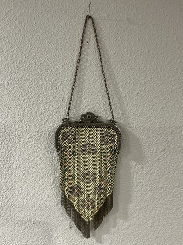 Antique Art Deco Circa 1920's Mandalian MFG Co Enamel Metal Mesh ...