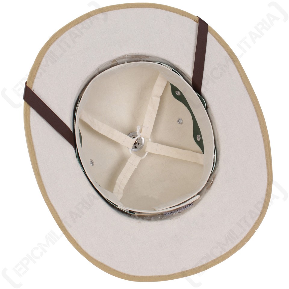 French Tropical Pith Helmet - Khaki Colonial Explorer Adventurer Safari ...