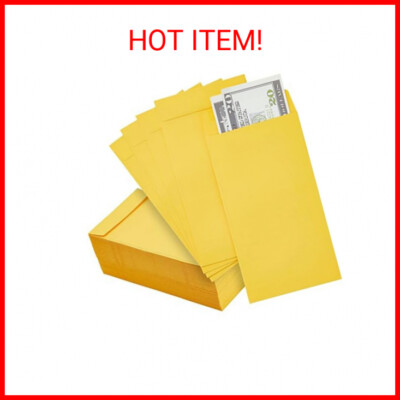 100 Pack Money Envelopes for Cash, Payroll, Money Saving, Coins ...