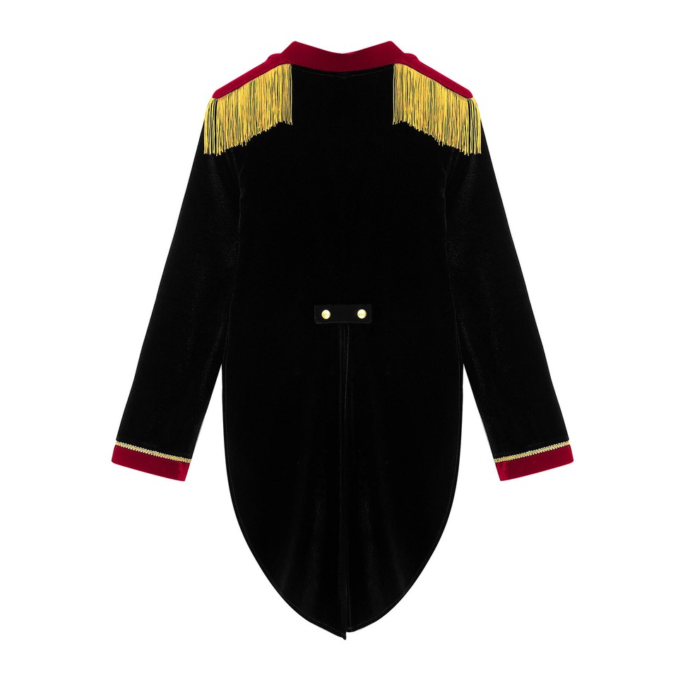 Womens Tailcoat Circus Show Stage Performance Coat Ringmaster Cosplay ...