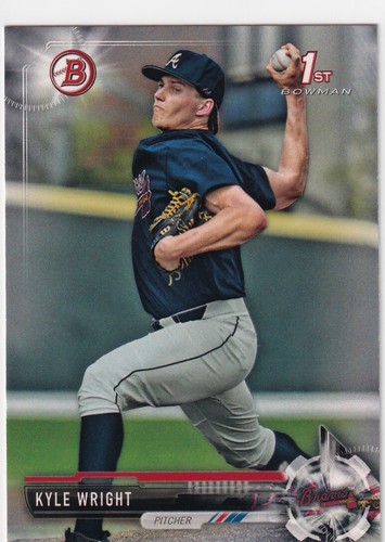 2017 BOWMAN 1ST RC KYLE WRIGHT ATLANTA BRAVES FIRST ROOKIE DRAFT Z750 ...