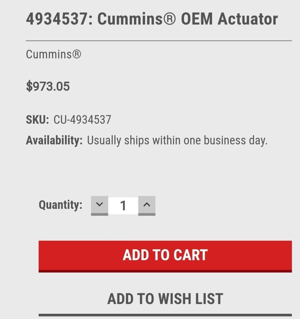 Cummins Throttle Actuator 4934537 OEM for sale online | eBay