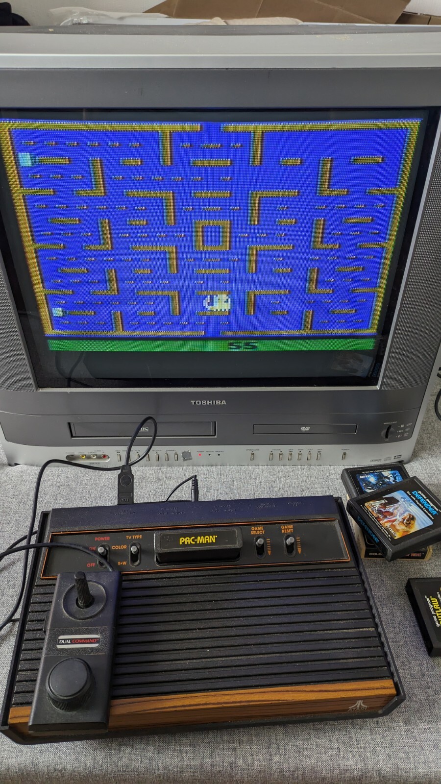 Atari 2600 4-Switch Console Bundle, 2 Controllers, 26 Games w/ Cords ...