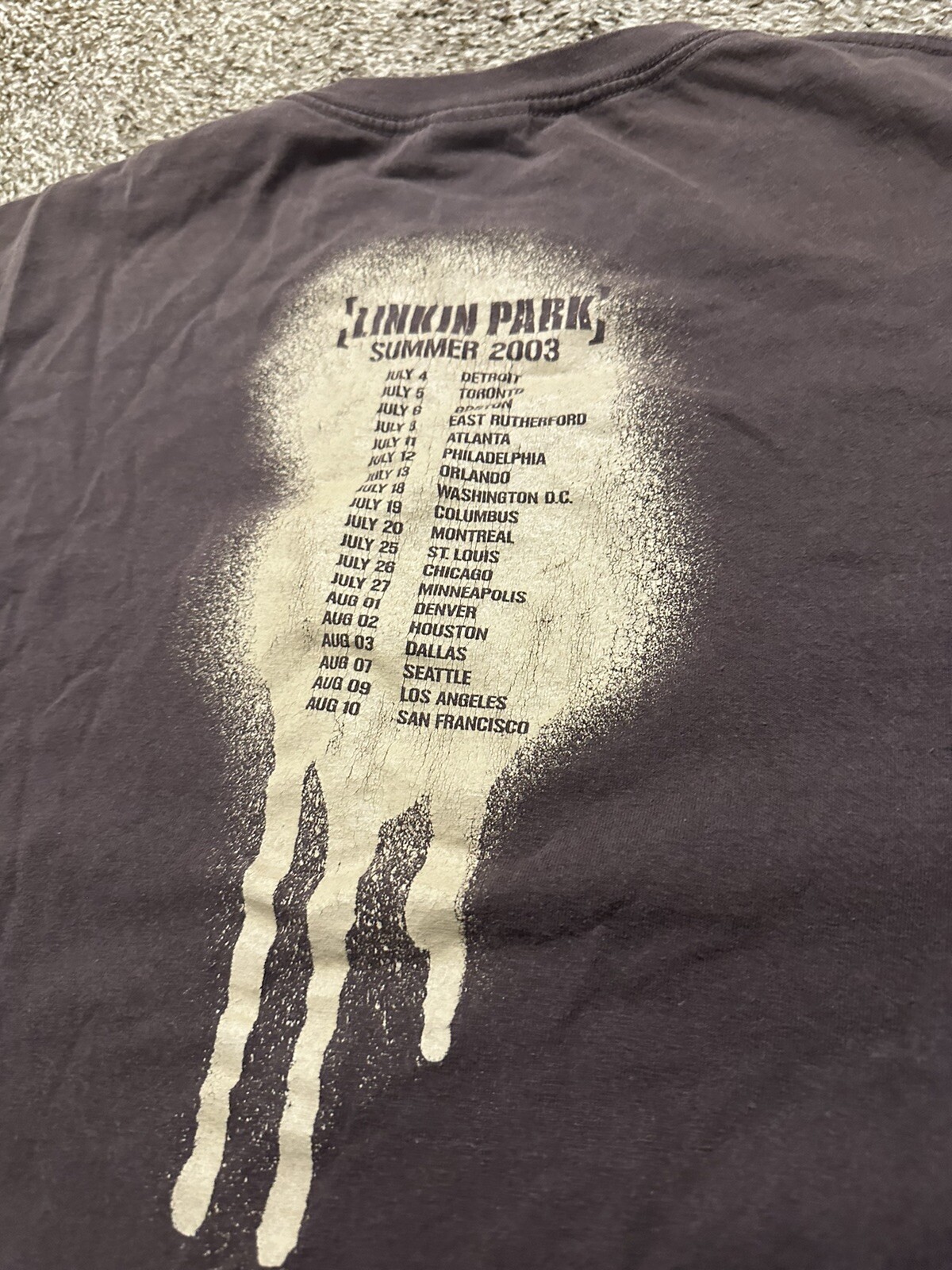 Rare Vtg 2003 Linkin Park Meteora Summer Tour N. America Tee Band 2XL ...