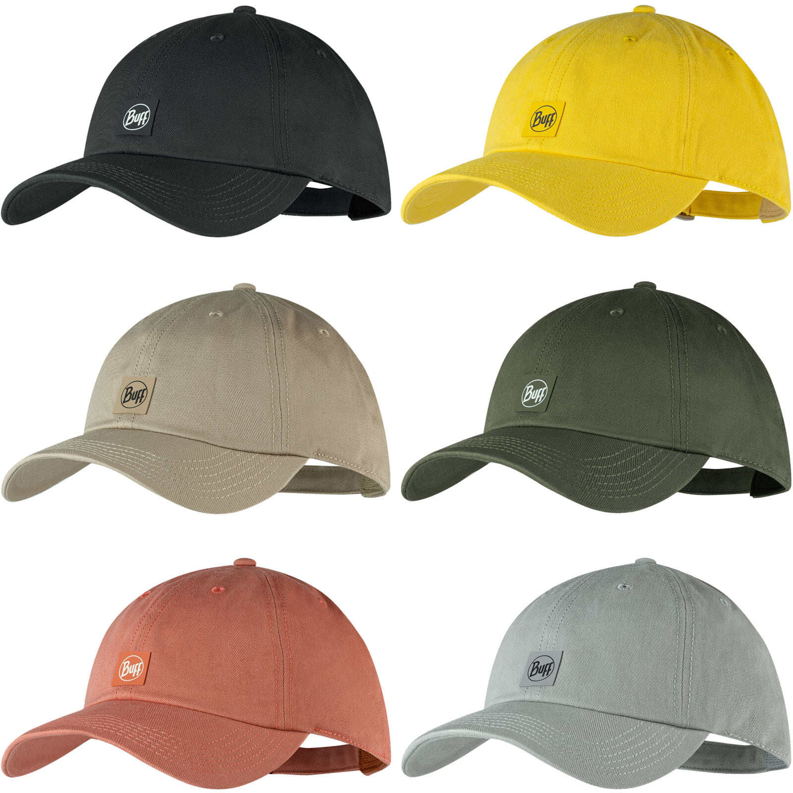 Buff Adults Solid UPF 50 6 Panel Lightweight Running Baseball Cap Hat | eBay